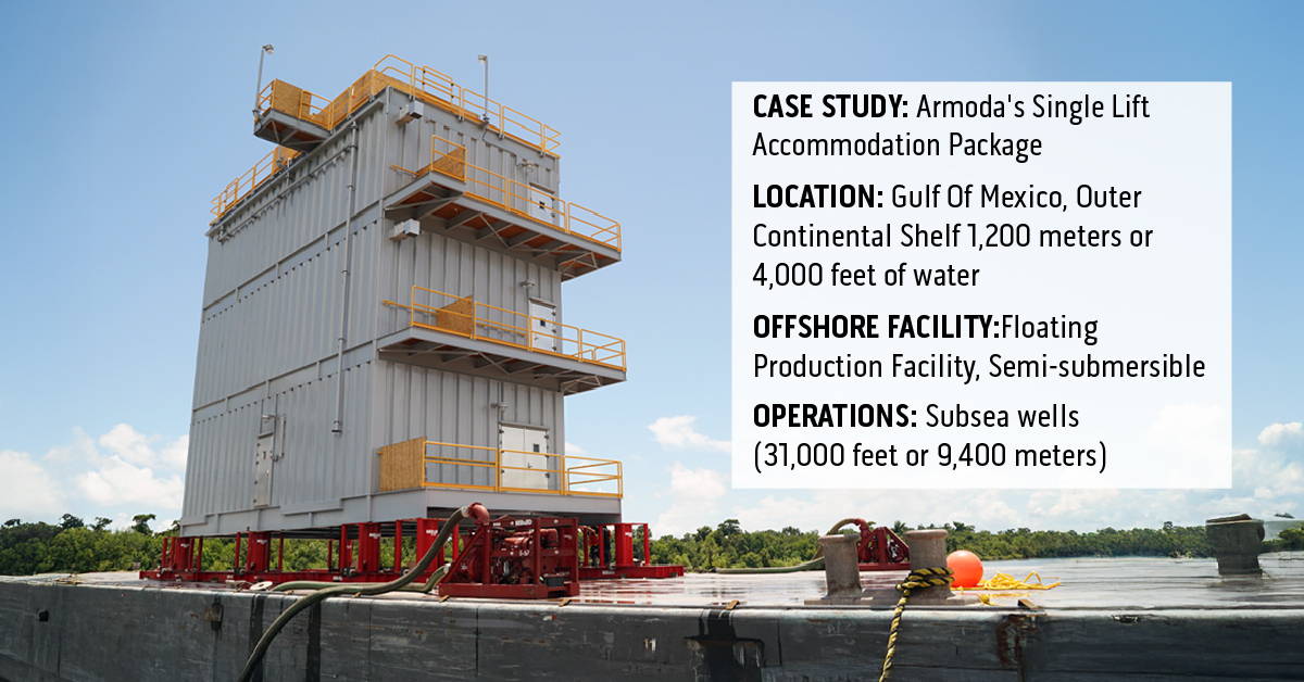 Expanding Offshore Living: Armoda's Single-Lift Accommodation Success